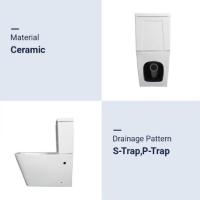 China Mix Pit Spacing 180mm Two Piece WC Toilet  And Wall Hung Basin Set for sale