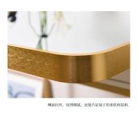 China Rectangle Aluminum Framed LED Bathroom Mirrors Metal Matt Gold Color for sale