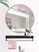 China Hanging Gold LED Backlit Living Room Wall Mirror Customize Decoration for sale
