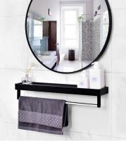 China Hanging Gold LED Backlit Living Room Wall Mirror Customize Decoration for sale
