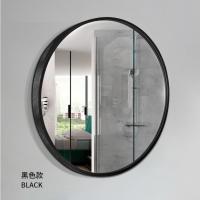 China Hanging Gold LED Backlit Living Room Wall Mirror Customize Decoration for sale