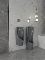 China One Piece Back Spud Wall Mounted Urinal Bowl Grey Gold Color for sale
