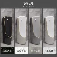 China Commercial Wall Mounted Sensor Urinal Ceramic Marble Black Gold 340x380x770mm for sale
