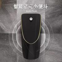 China Commercial Wall Mounted Sensor Urinal Ceramic Marble Black Gold 340x380x770mm for sale