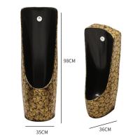 China Ceramic Golden Electroplating Mens Toilet Urinal Gravity Flushing for sale