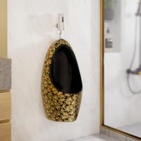 China Ceramic Golden Electroplating Mens Toilet Urinal Gravity Flushing for sale