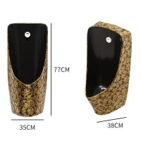 China Ceramic Golden Electroplating Mens Toilet Urinal Gravity Flushing for sale
