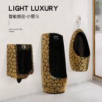 China Ceramic Golden Electroplating Mens Toilet Urinal Gravity Flushing for sale