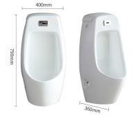 China Gravity Flushing Wall Hung Urinal Bowl Top Spud For Male Or Kid for sale