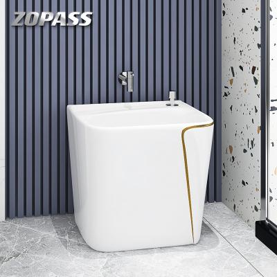 China Ceramic Mop Sink Basin 440x300x400mm Modern Bathroom Wash Basin for Baby Pet for sale