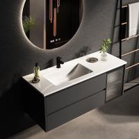 China LED Mirror 39in Solid Wood Bathroom Cabinets Water Resistant Vanity for sale