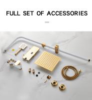China Cold Hot Water Rainfall Sanitary Ware Shower Bathroom Faucets Set for sale