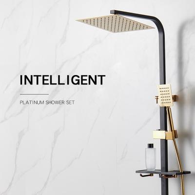 China 4 Way Wall Mount Ceiling Bathroom Rain Showers Set 304 Stainless Steel for sale