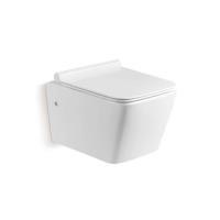 China White Color Compact Rimless Wall Hung Toilet Gravity Flushing for sale