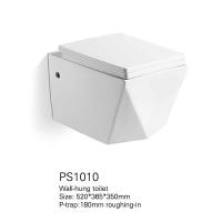China One Piece Wall Hung Toilet 520x365x350mm Ceramic Dual Flush WC with Soft Close Seat for sale