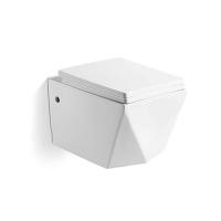 China One Piece Wall Hung Toilet 520x365x350mm Ceramic Dual Flush WC with Soft Close Seat for sale