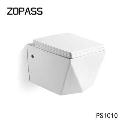 China One Piece Wall Hung Toilet 520x365x350mm Ceramic Dual Flush WC with Soft Close Seat for sale