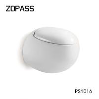 China Gravity Flush Wall Hung Toilet Bowl Space saver Compact Water Closet for sale