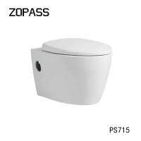 China Sleek Seamless Ceramic Wall Hung Toilet Bowl Mix Pit Spacing 180mm for sale