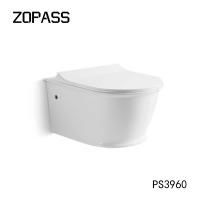 China Rimless One Piece Wall Mounted Toilet Anti Scratch Easy Cleaning for sale