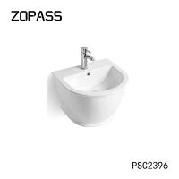 China Chinese Manufacturers Solid Surface Vanity Mini Washing Cheap Ceramic Wall Hung Basin for sale