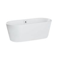 China Acrylic Freestanding Oval Soaking Tub 1500mm Adult Body Bathtub White for sale