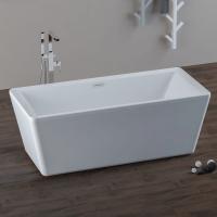 China Durable Acrylic Square Freestanding Bathtub 3D Model Larger Space for sale
