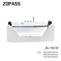 China Length 1.7m Free Standing Bathtubs Double Whirlpool 2 Person Massage for sale