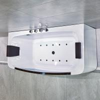 China Length 1.7m Free Standing Bathtubs Double Whirlpool 2 Person Massage for sale