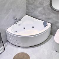China Indoor Whirlpool Acrylic Triangle Corner Bathtub Small Shower Combo for sale
