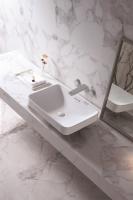 China Table Top Basin Bathroom Sink Ceramic Color White Counter Top Hand Rectangular Art Wash Basin for sale