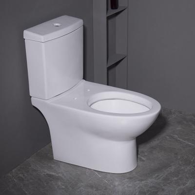 China Mix Pit Spacing 180mm Two Piece Elongated Toilet Siphon Flushing for sale