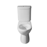 China White Washdown Close Coupled Two Piece Toilets WC S Trap Dual Flush for sale