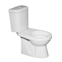 China White Washdown Close Coupled Two Piece Toilets WC S Trap Dual Flush for sale