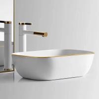 China Single Handle Brushed Brass Sanitary Ware Faucet For Bathroom Basin for sale