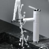 China White Silver Plated Flexible Kitchen Faucet Brass Basin Mixer Taps for sale