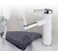 China White Silver Plated Flexible Kitchen Faucet Brass Basin Mixer Taps for sale
