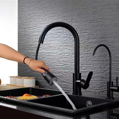 China Pull Out 304 Sanitary Ware Faucet Hot And Cold Water Kitchen Tap for sale