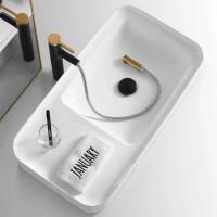 China Waterfall Black Basin Faucet With Golden Handle Hot And Cold Mixer for sale
