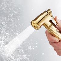 China 304 Stainless Steel Luxury Gold Bathroom Shower Set Brass Rain Mixer Triple Handle Thermostatic for sale