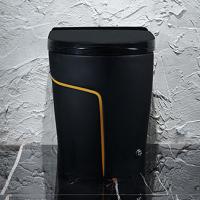 China Black One Piece Smart Toilet 615x360x455mm Floor Mounted Ceramic with Soft Close Seat for sale