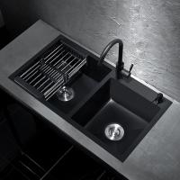 China Double Bowl Vegetable Washing Sink 201 304 Stainless Steel Material for sale