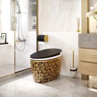 China S Trap Elongated 1 Piece Smart Toilet High Efficiency Automatic Flush for sale