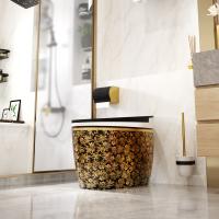 China S Trap Elongated 1 Piece Smart Toilet High Efficiency Automatic Flush for sale