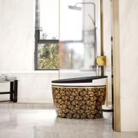 China S Trap Elongated 1 Piece Smart Toilet High Efficiency Automatic Flush for sale