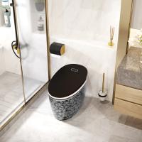 China Black Round Siphon Flush Smart Intelligent Toilet Automatic Operation for sale