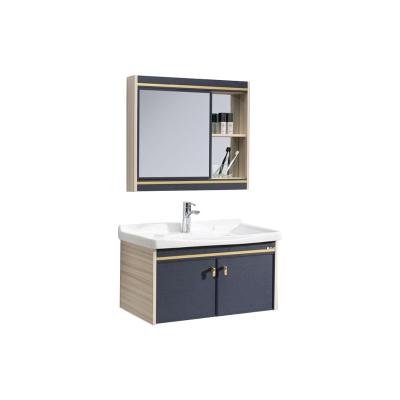China No Oxidation Bathroom Vanity Cabinet Custom Dark Blue Brown Color for sale