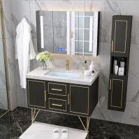 China No Oxidation Bathroom Vanity Cabinet Custom Dark Blue Brown Color for sale