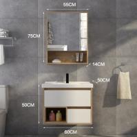 China High Plasticity Free Standing Bathroom Cabinet Mirrored Single Sink for sale