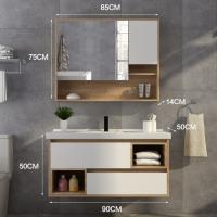 China High Plasticity Free Standing Bathroom Cabinet Mirrored Single Sink for sale